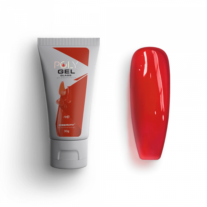 Polygel Glass - Red - HEMA Mentes Építőzselé | 2MBEAUTY - műköröm ...